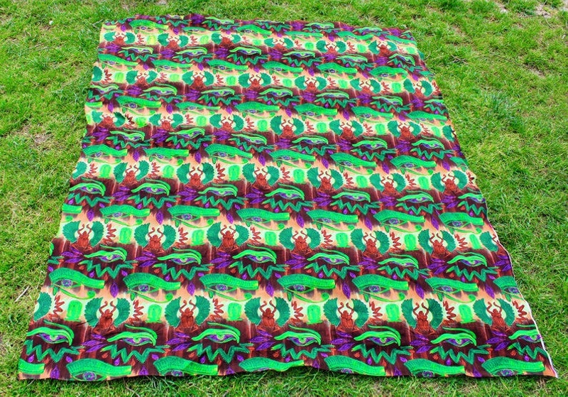 Textile remnant with ancient Egyptian motifs; Jean-Paul Gaultier; 1990s ...