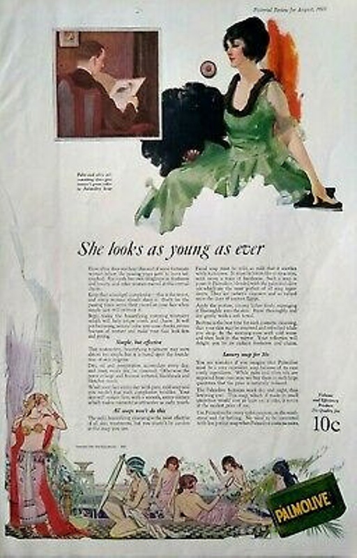 Palmolive soap advertisement with ancient Egyptian theme; Warren ...