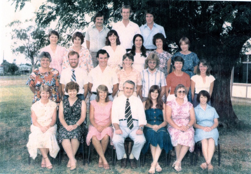 BP.1534 Mitchell State School Teachers and Staff, Mitchell Qld; c 1980 ...