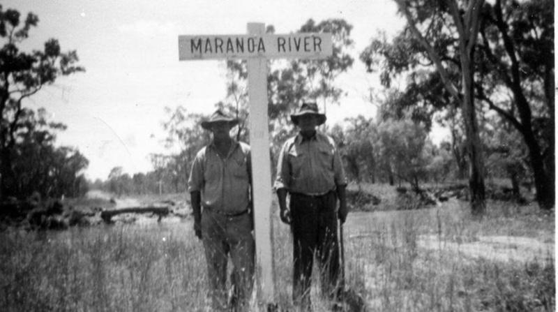 BP.649 Dunkeld Bridge & Maranoa River sign 1950's; 1950's; BP.649 | eHive