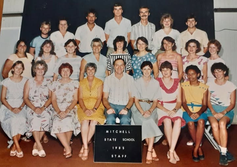 BP.1858 Mitchell State School Teachers and Staff, Mitchell Qld; 1985 ...