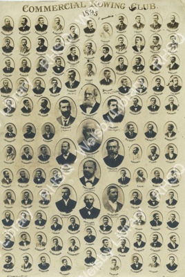 Commercial Rowing Club, 1895, pictures of all members, including office ...