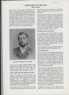 Family file - Billett, Arthur and family; FF4232 | eHive