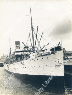 Troop ship "Kyarra" in Brisbane wharves, "Kyarra" AUSN Cargo ship ...