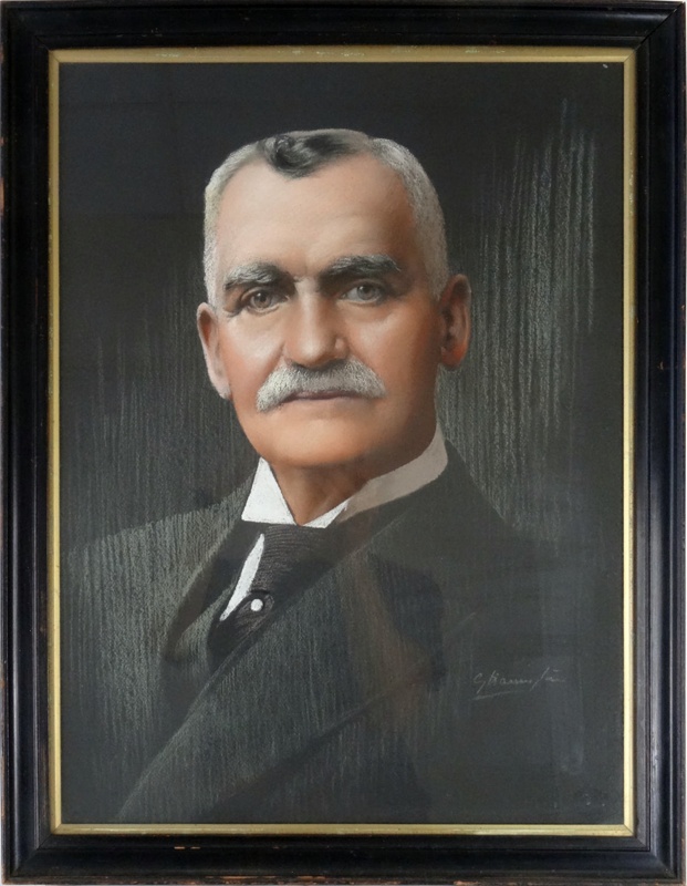 Portrait in pastel of John Saunders Huxham, by G. Harrington ...