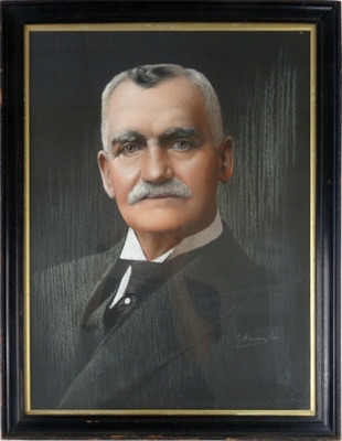 Portrait in pastel of John Saunders Huxham, by G. Harrington ...
