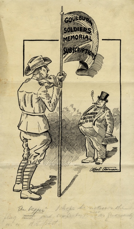Editorial cartoon; Albert Stevenson; c.1920s; 2025.982.2 | eHive