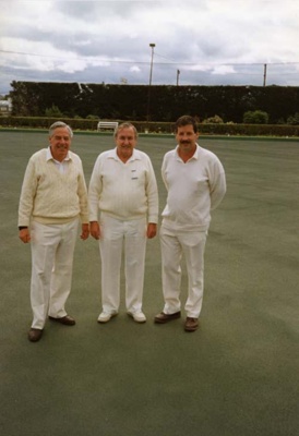 Dunsandel Bowling Club Officials LtoR Stuart Wright, Allan Keeble ...