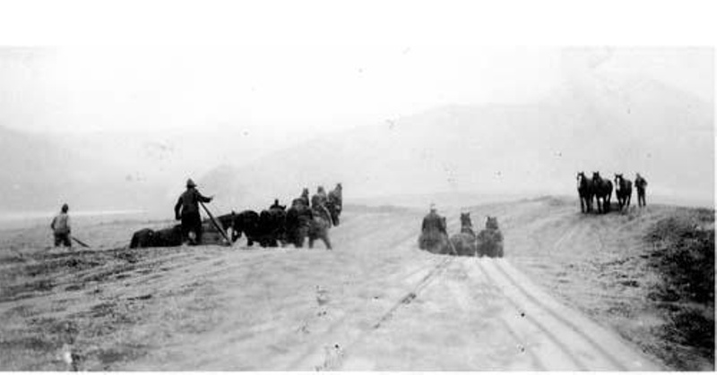 ca 1934 Arthur Burrows team opening Lake Forsyth ex Ralph Burrows; DHS ...