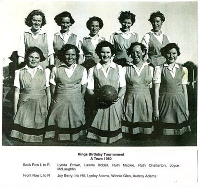 Photograph Photocopy, Dunsandel Netball Club, 1950 ; 2006-33-34 - Box22 ...