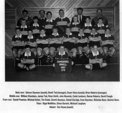 1997 Dunsandel Irwell Rugby Football Club, Under 13, named; DHS-1484 ...