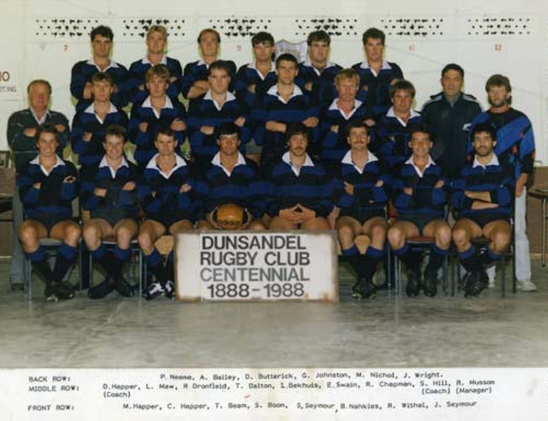 1988 9 April Centennial Dunsandel Rugby Club Senior A named; DHS-1475 ...
