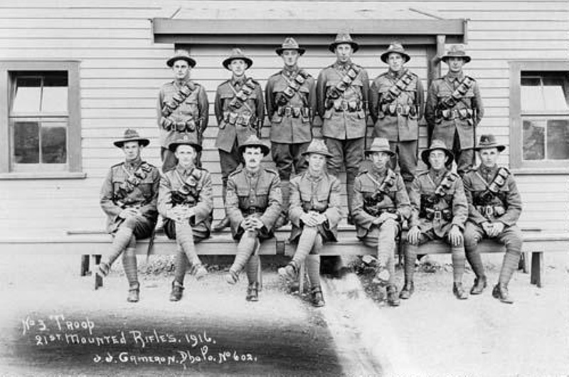 1914-18 No 3 Troop 21st Mounted Rifles Photo No 602; DHS-0854 | eHive