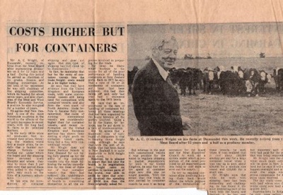 Newspaper Article, Costs higher but for Containers; 2006-20-12 - Box6 | eHive