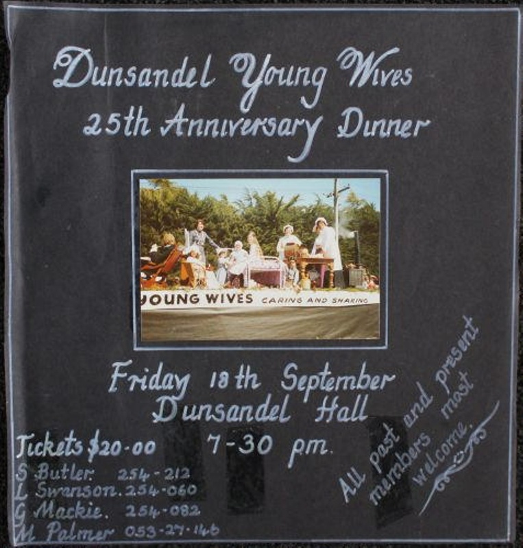 Poster, Dunsandel Young Wives 25th Anniversary Dinner; 2006-01-28 ...