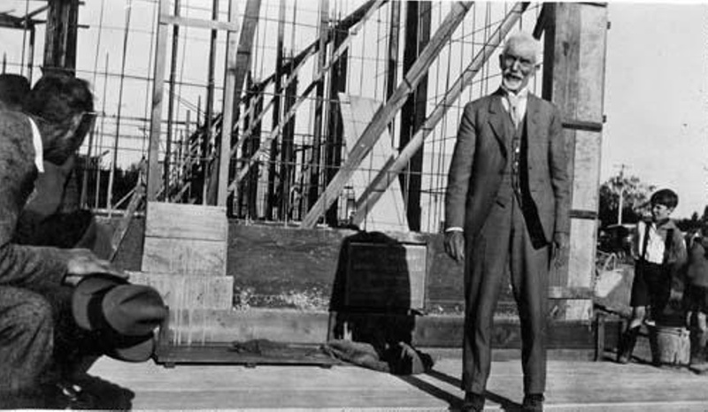 Sam Sherrard laid foundation stone 2nd hall Dunsandel, 1929, ex Bill ...