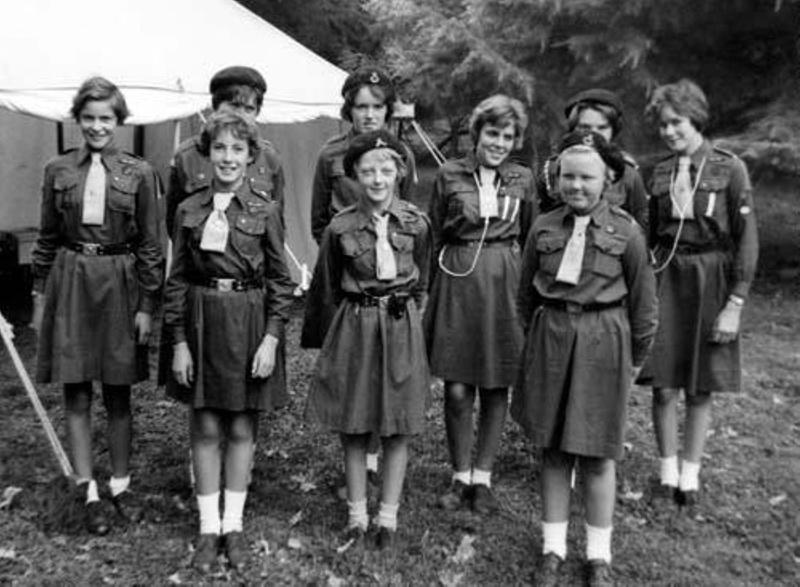 1963 March Patrol Camp Sheila Knight, Jocelyn Webb, Maria Forde, Eileen ...