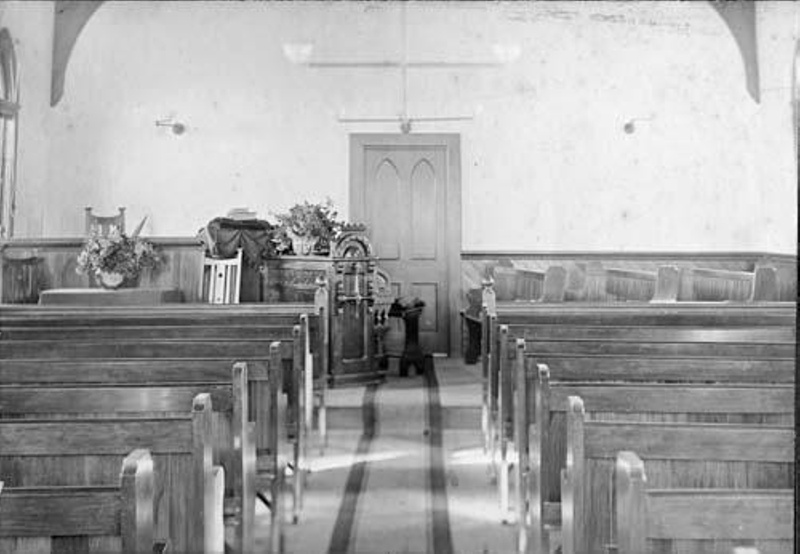 Interior of Dunsandel Methodist Church, Main South Road, ex Helen ...