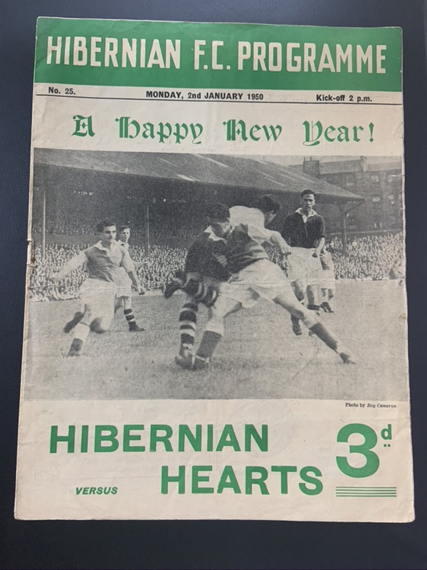 Programme: Hibernian v Hearts 1949/50 Scottish League; Hibernian FC ...