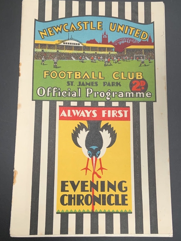 Programme: Newcastle United v Hearts 1930/1 Friendly ; Newcastle United ...