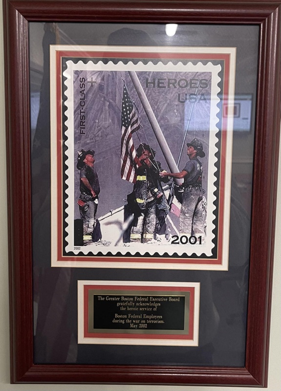 photo of FDNY Firefighters raising the flag; M0053 | eHive