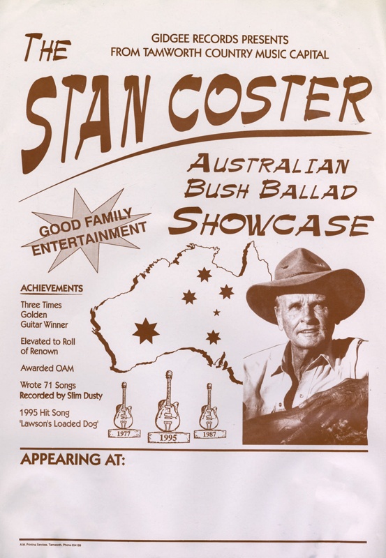 Poster of Stan Coster Australian Bush Ballad Showcase; POST1329-AC1 | eHive