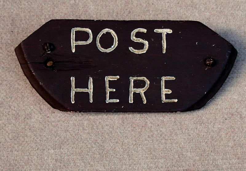 Sign for posting of letters; LHI0157 | eHive