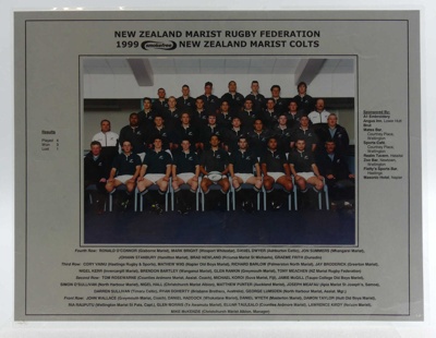 1999 New Zealand Marist Colts; 1999; MARC 057 | eHive