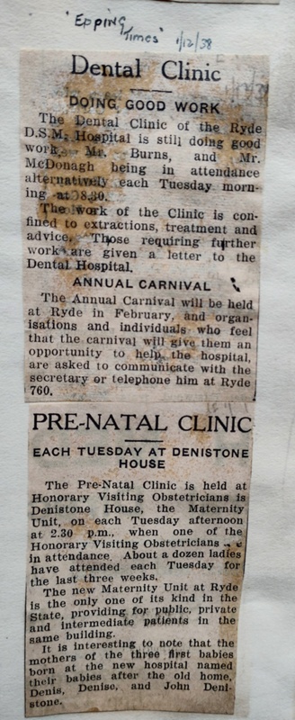 Newspaper clipping - Epping Times -Dental Clinic- doing good work, Pre ...