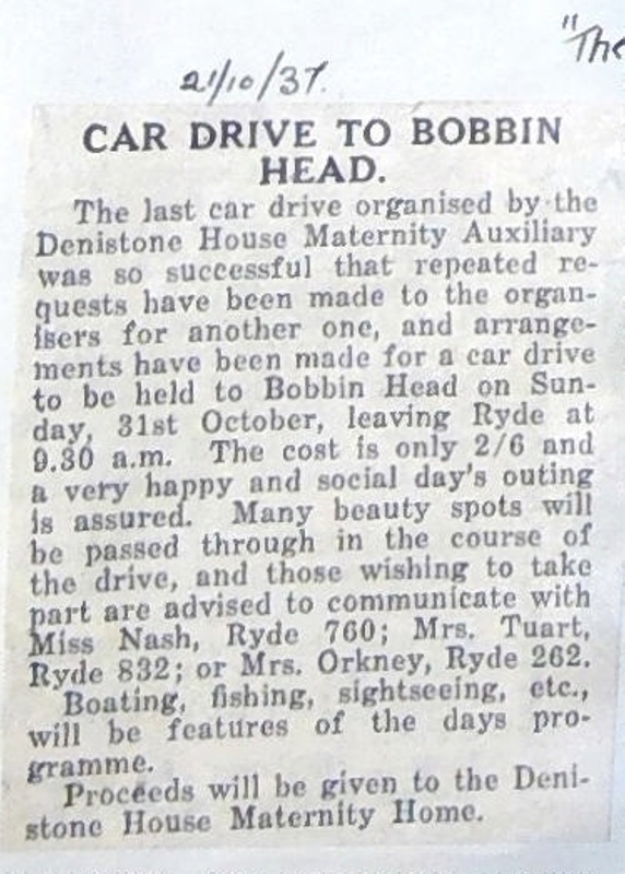 Newspaper Clipping - The Weekly Times, Car Drive to Bobbin Head - 21/10 ...