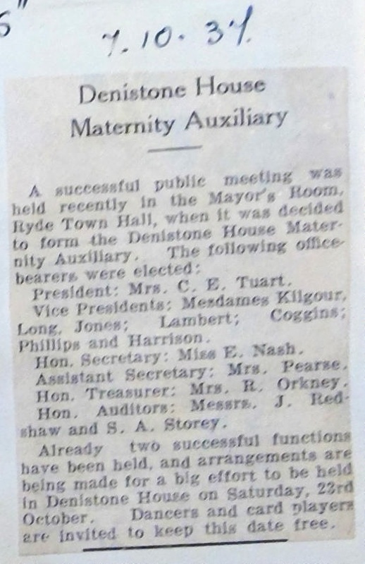 Newspaper Clipping - The Weekly Times, Denistone House Maternity ...