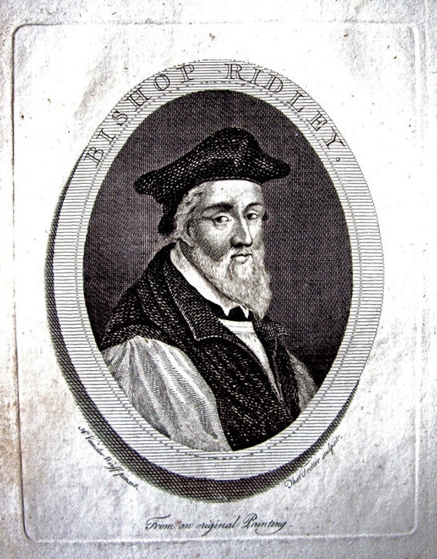 Portrait of Bishop Ridley, engraving 22.0 x 14.3cm by Thomas Trotter; 4 ...