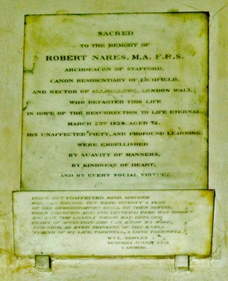 Robert Nares monument; c1829; LCA 0405 | eHive