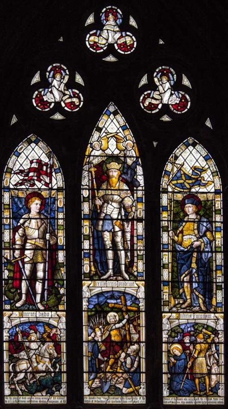 Sts. George, Oswald & Alban window; Burlison and Grylls.; 1902; LCA ...