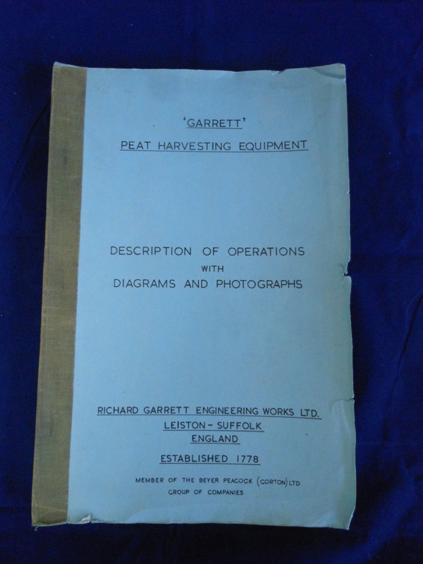 Garrett Peat Harvesting Equipment; Richard Garrett Engineering Works ...