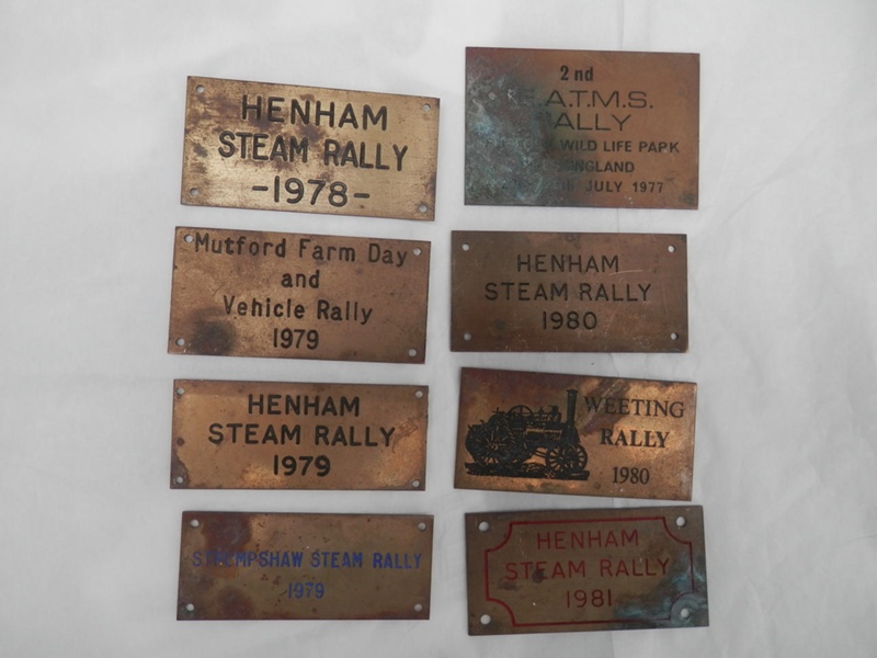 steam rally brass plaques.; LESLS1078.1 | eHive