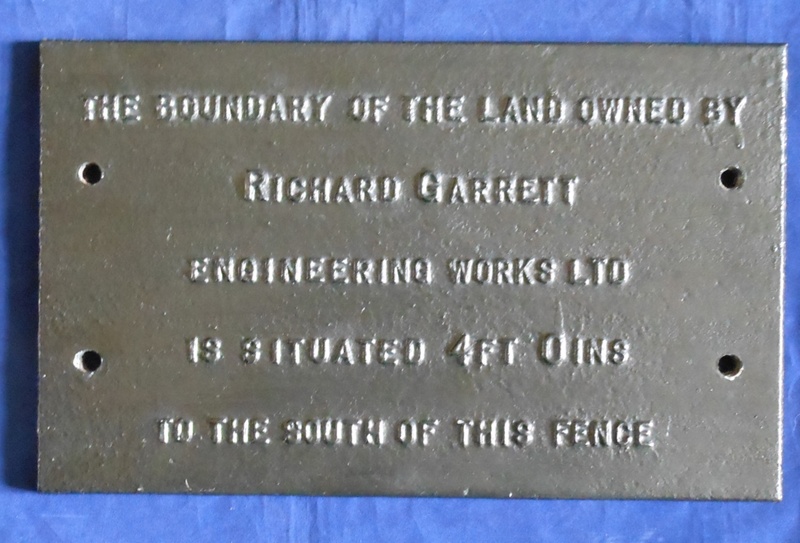 Boundary Plaque; Richard Garrett Engineering Works; 1931; lesls2164 | eHive
