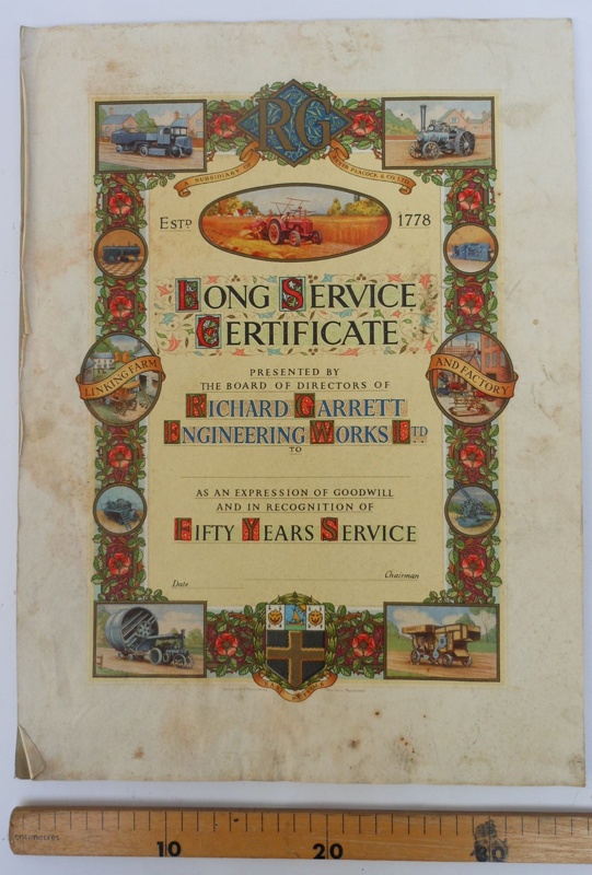 Long Service Award Certificate; LESLS995 | eHive