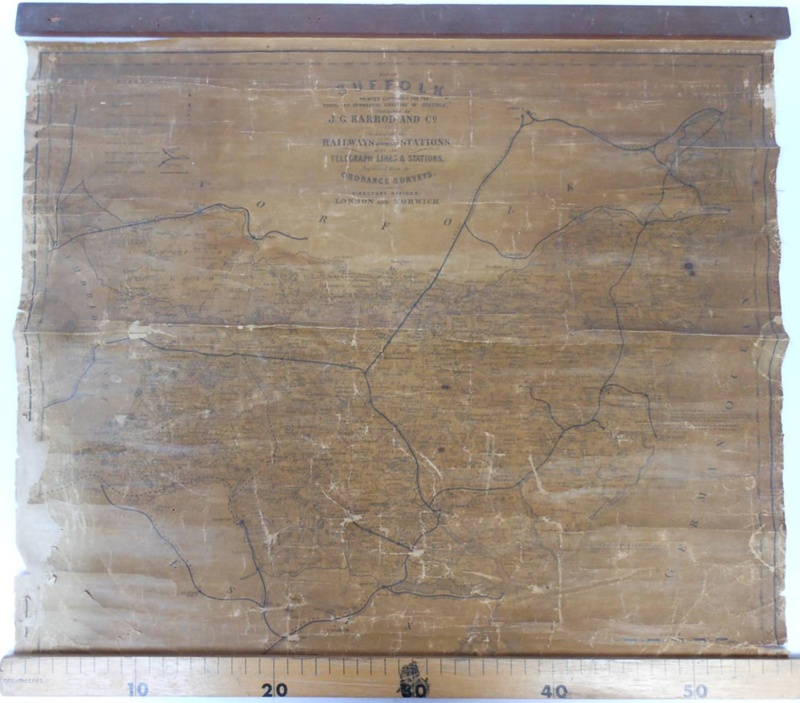 Victorian Railway Map of Suffolk; 1864-1865; LESLS954 | eHive