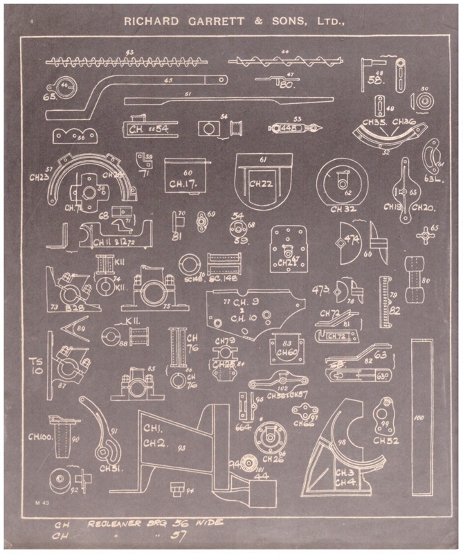 Blueprint copy parts drawing; Richard Garrett & Sons; T20250708.1 | eHive