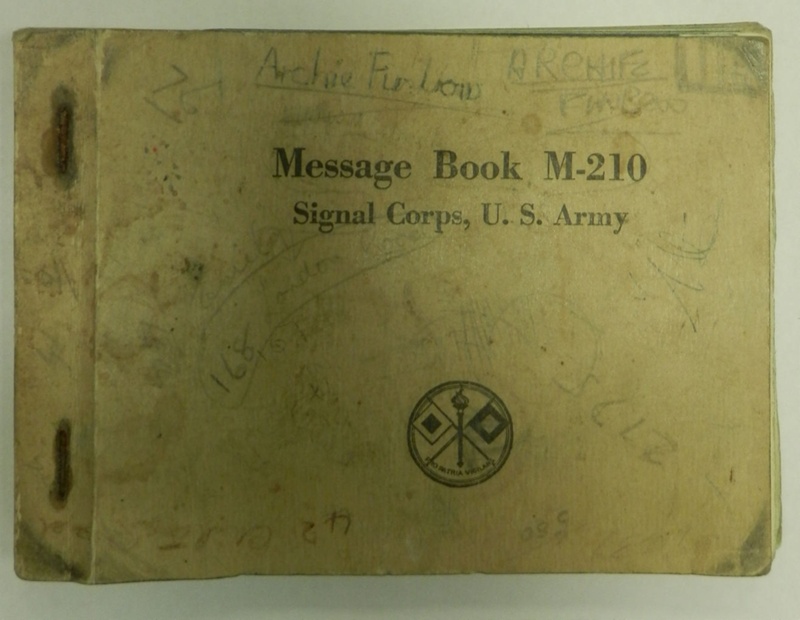 U.S. Army Message Book; T20160628.9 | eHive