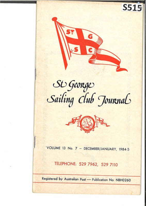 St George Sailing Club Journal December 1984 - January 1985 ; S515 | eHive