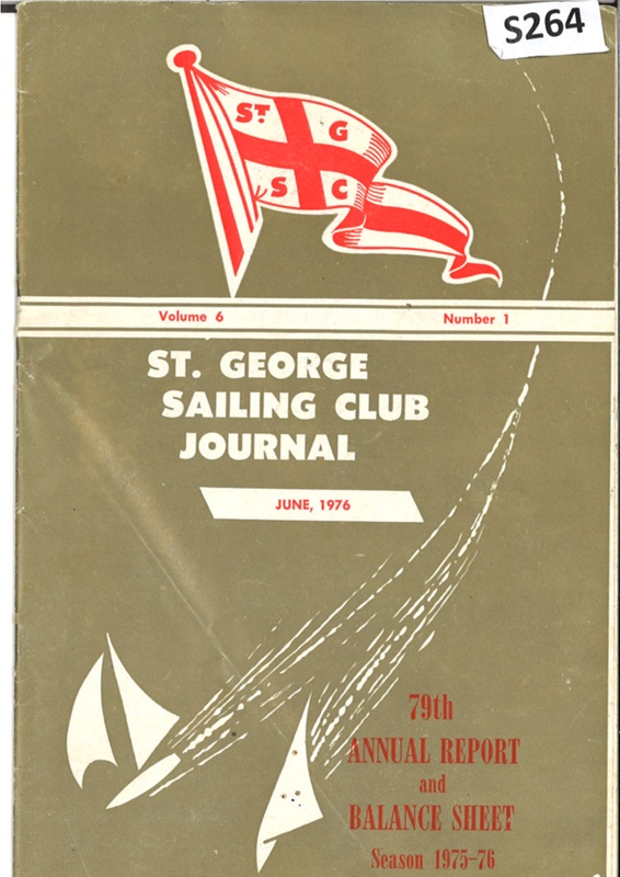 St George Sailing Club Journal June 1976 79th Annual report and balance ...
