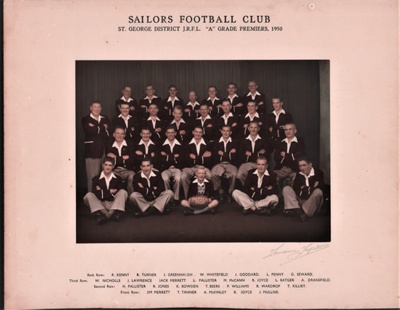 Sailors Football Club St George District J.R.L.F.C. "A'' Grade Premiers ...