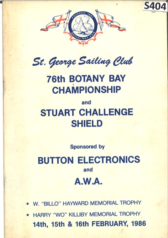 76th Botany Bay Championship and Stuart Challenge Shield Programme 1985 ...