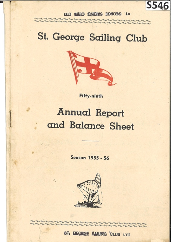 St George Sailing Club Fifty- ninth Annual Report and Balance Sheet ...