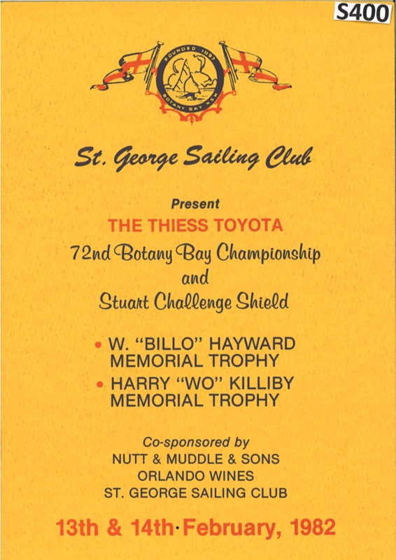 72nd Botany Bay Championship and Stuart Challenge Shield W. (Billo ...