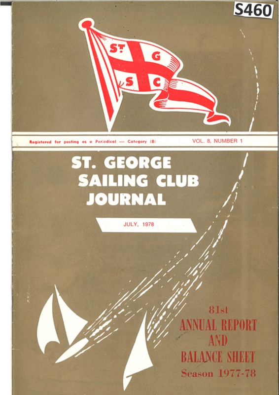 St George Sailing Club Journal July 1978 81st Annual report and balance ...
