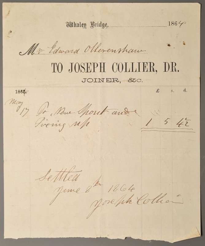 Bill from Joseph Collier; Joseph Collier; 1864; 1073.115 | eHive