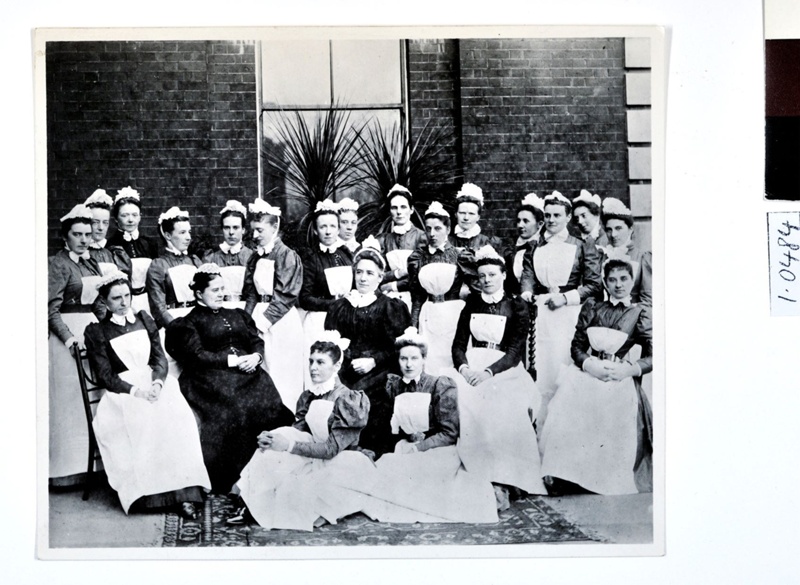 Miss Gordon, Miss Crossland and Nurses; c1890; 0484 | eHive